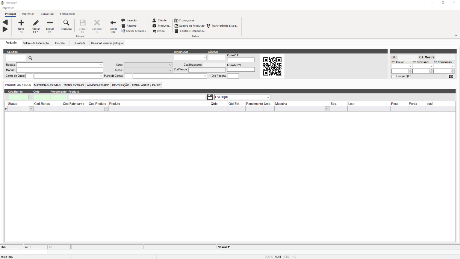 Nexxus PCP – Nexxus – ERP